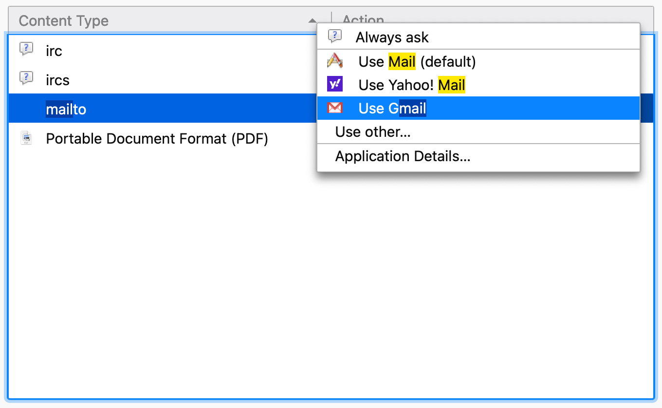 Make Gmail your default email client